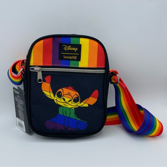 Loungefly | Bags | Disney Loungefly Stitch Pride Crossbody Bag Rainbow ...